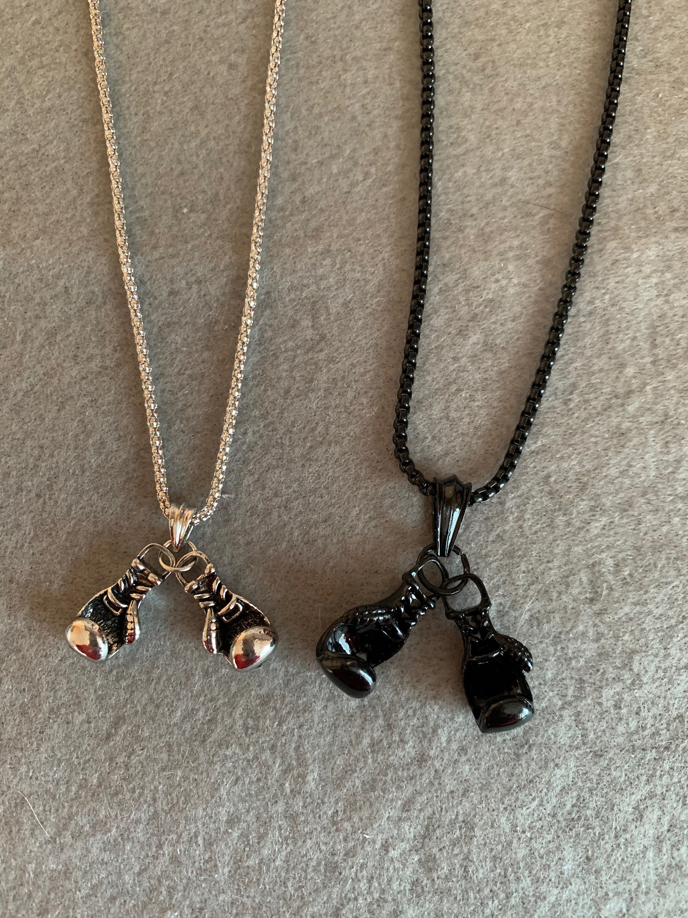 Boxing gloves pendant necklace | Etsy