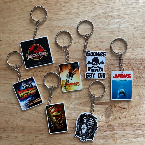 Jaws Keychain JAWS Shark Horror Movie Keychain Keychain | Etsy