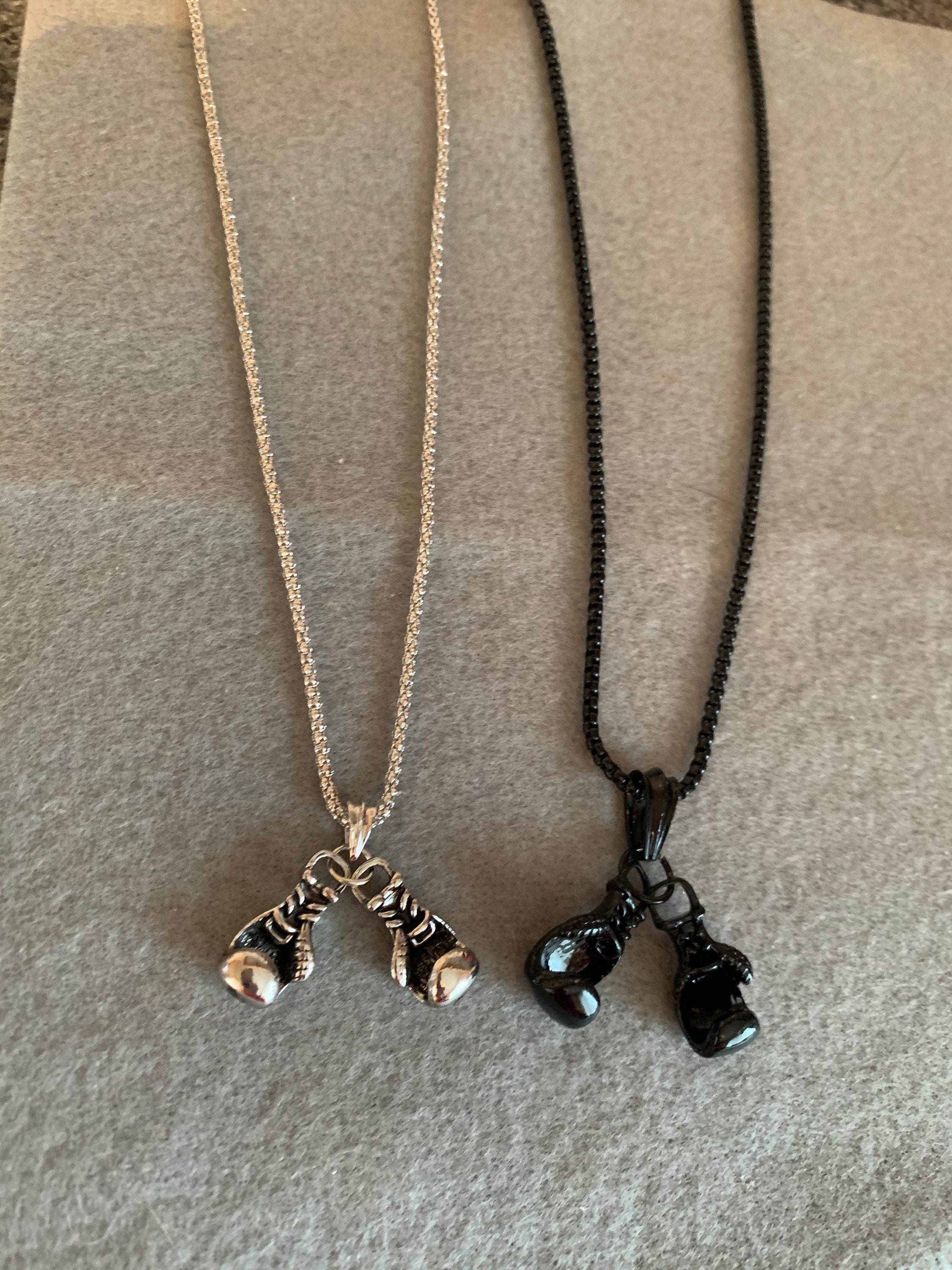 Boxing gloves pendant necklace | Etsy