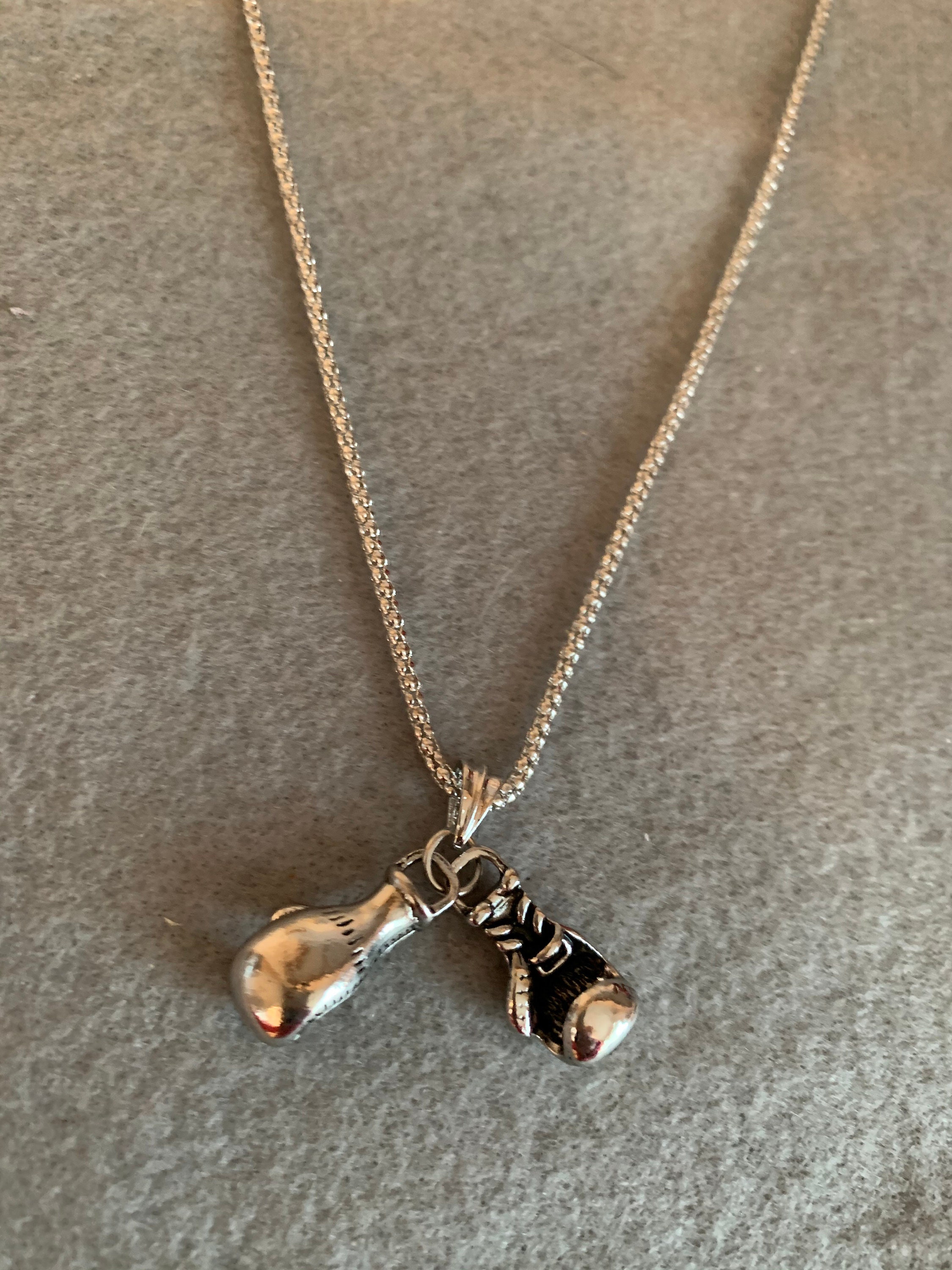 Boxing gloves pendant necklace | Etsy