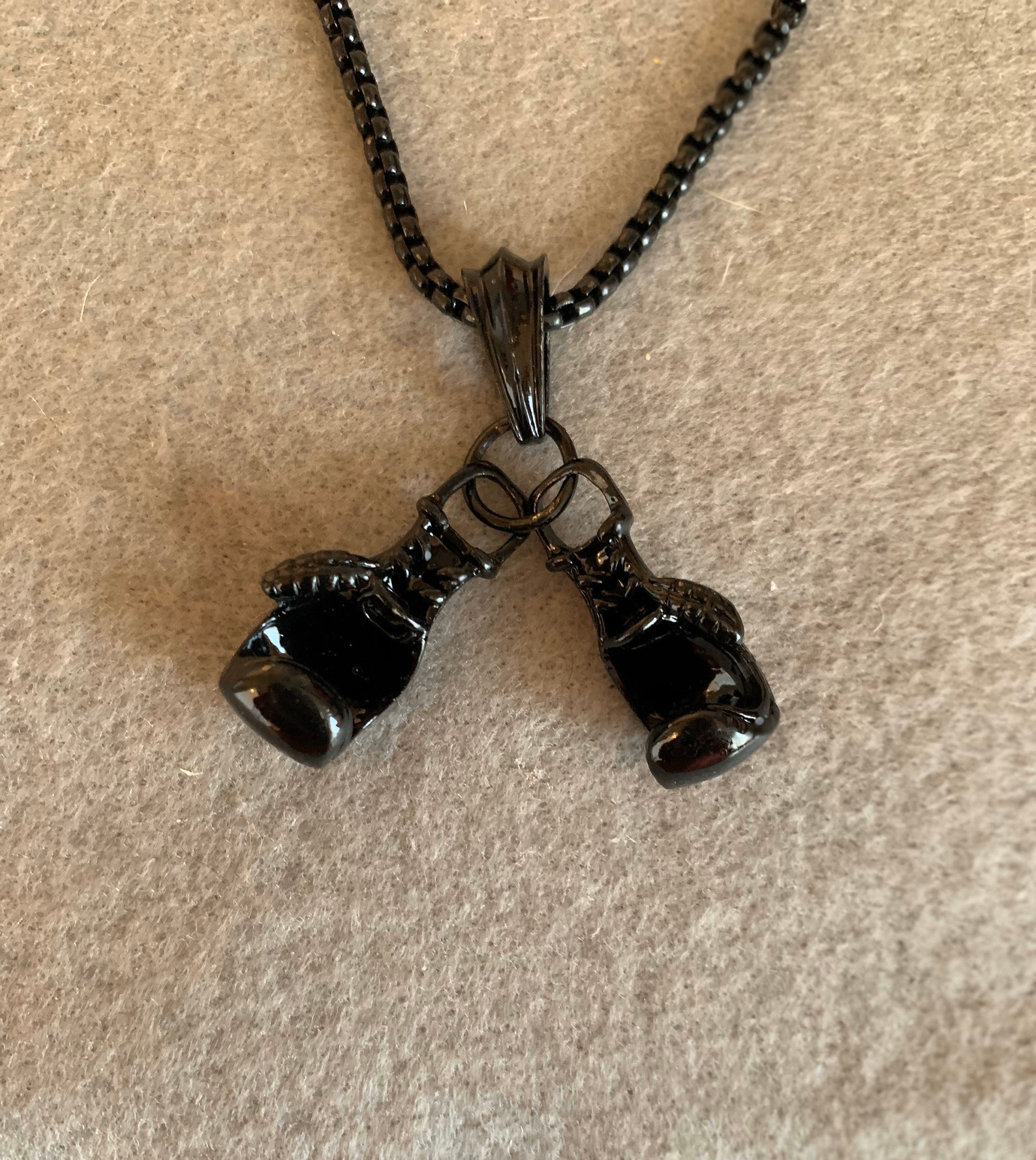 Boxing gloves pendant necklace | Etsy
