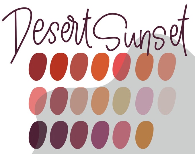 Procreate Palette Desert Sunset Color Palette, Procreate Tools ...