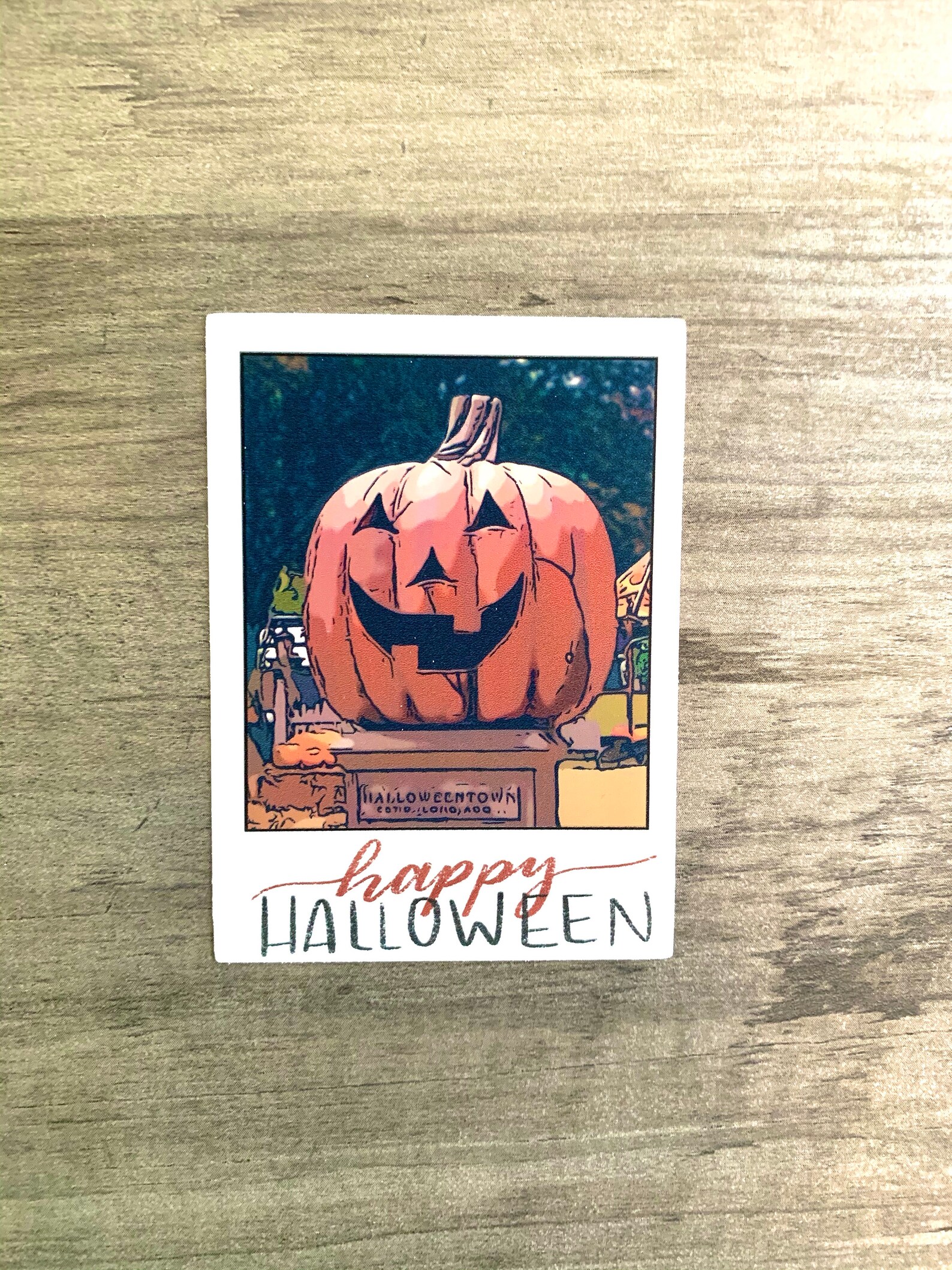 Halloween Sticker Halloweentown Polaroid Vinyl Sticker | Etsy