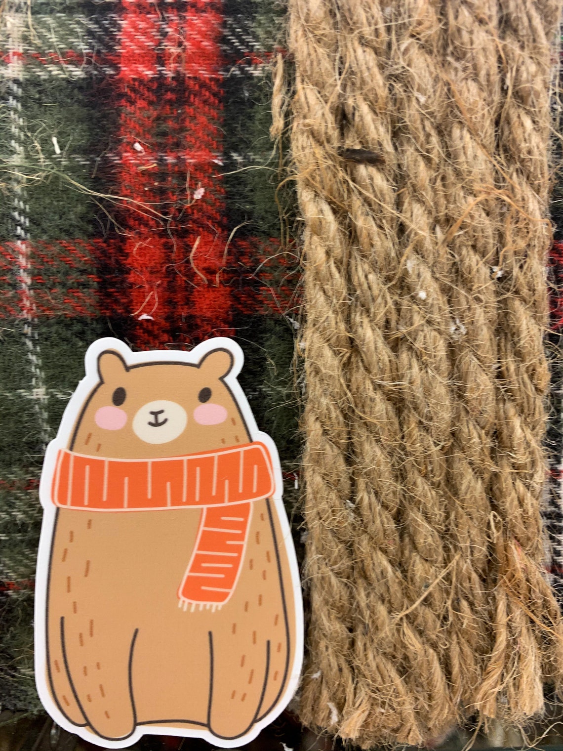 Christmas Sticker Chunky Bear Vinyl Sticker Bear Sticker - Etsy