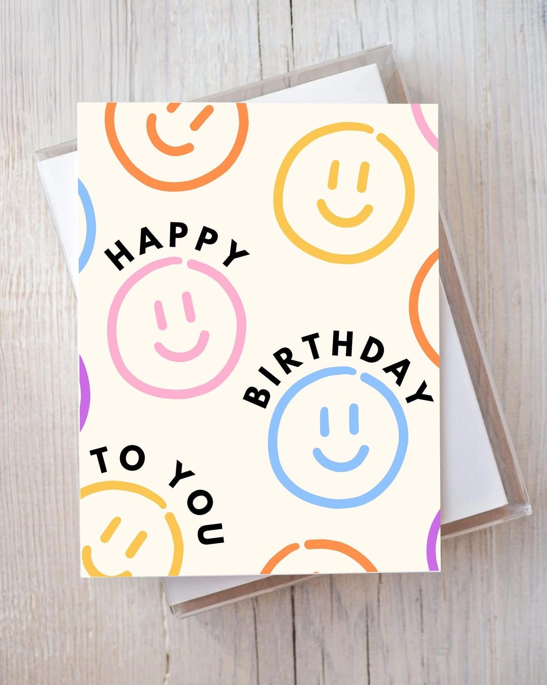 Birthday Card | Smiley Face Card, Greeting Card, Happy Birthday Card ...