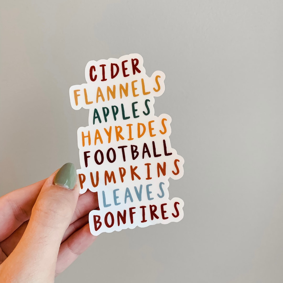 Fall Sticker | Autumn Favorites | Jumbo Sticker, Clear Sticker, Vinyl ...