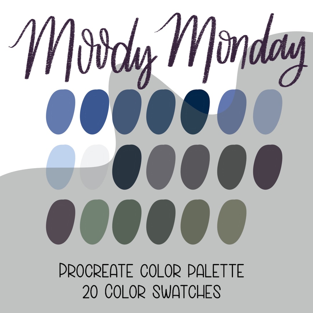 Procreate Palette | Moody Monday | Color Palette, Swatch Palette ...