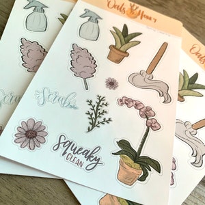 Stickersheet | Spring Cleaning | Spring Stickers, Cleaning Stickers ...