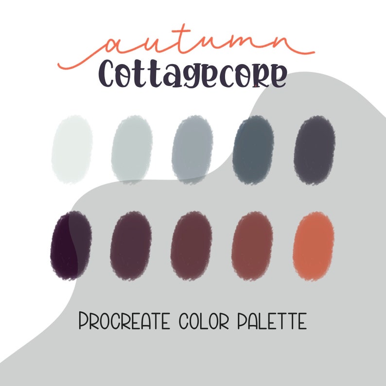 Procreate Palette Autumn Cottagecore Color Palette - Etsy