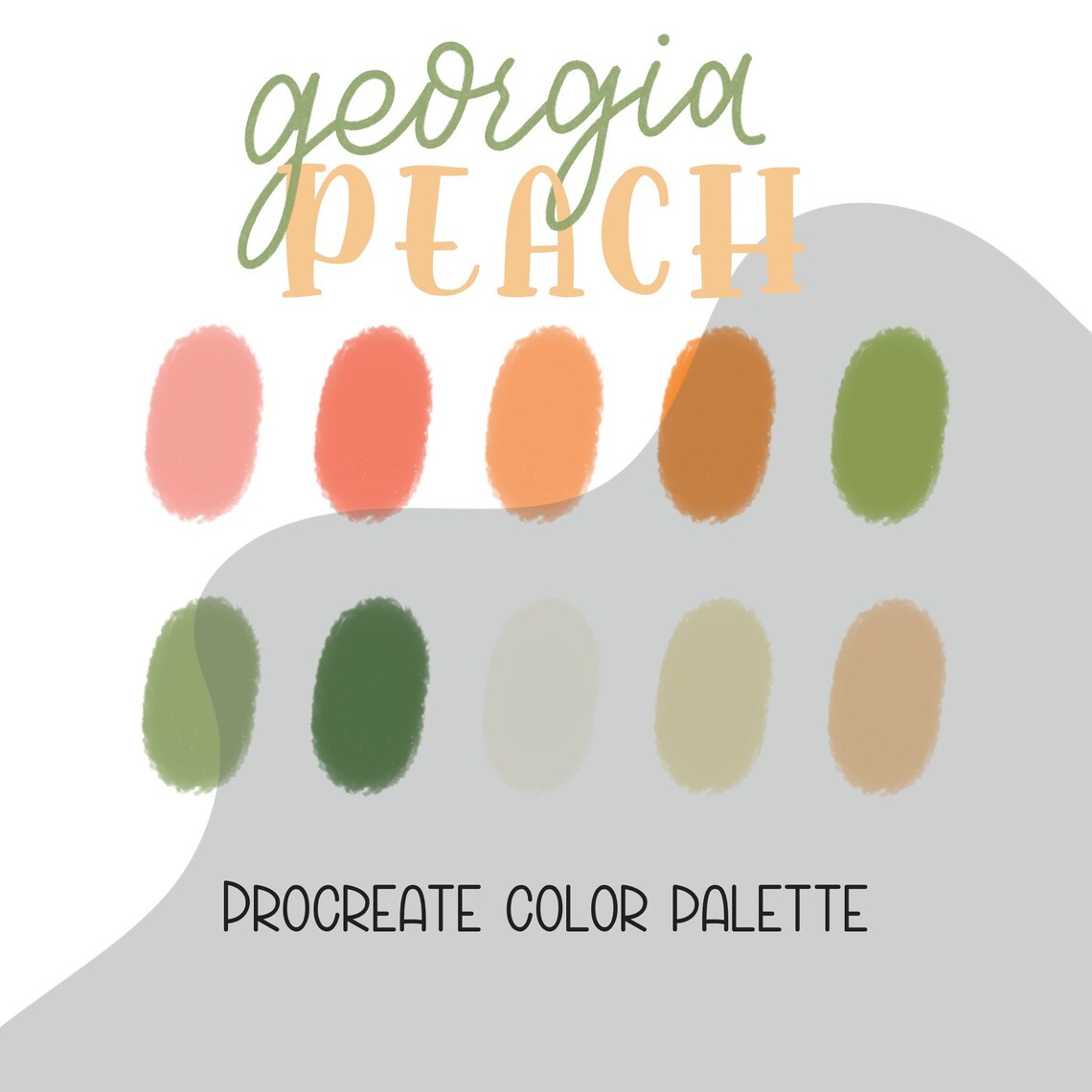 Procreate Palette Georgia Peach Color Palette Procreate | Etsy
