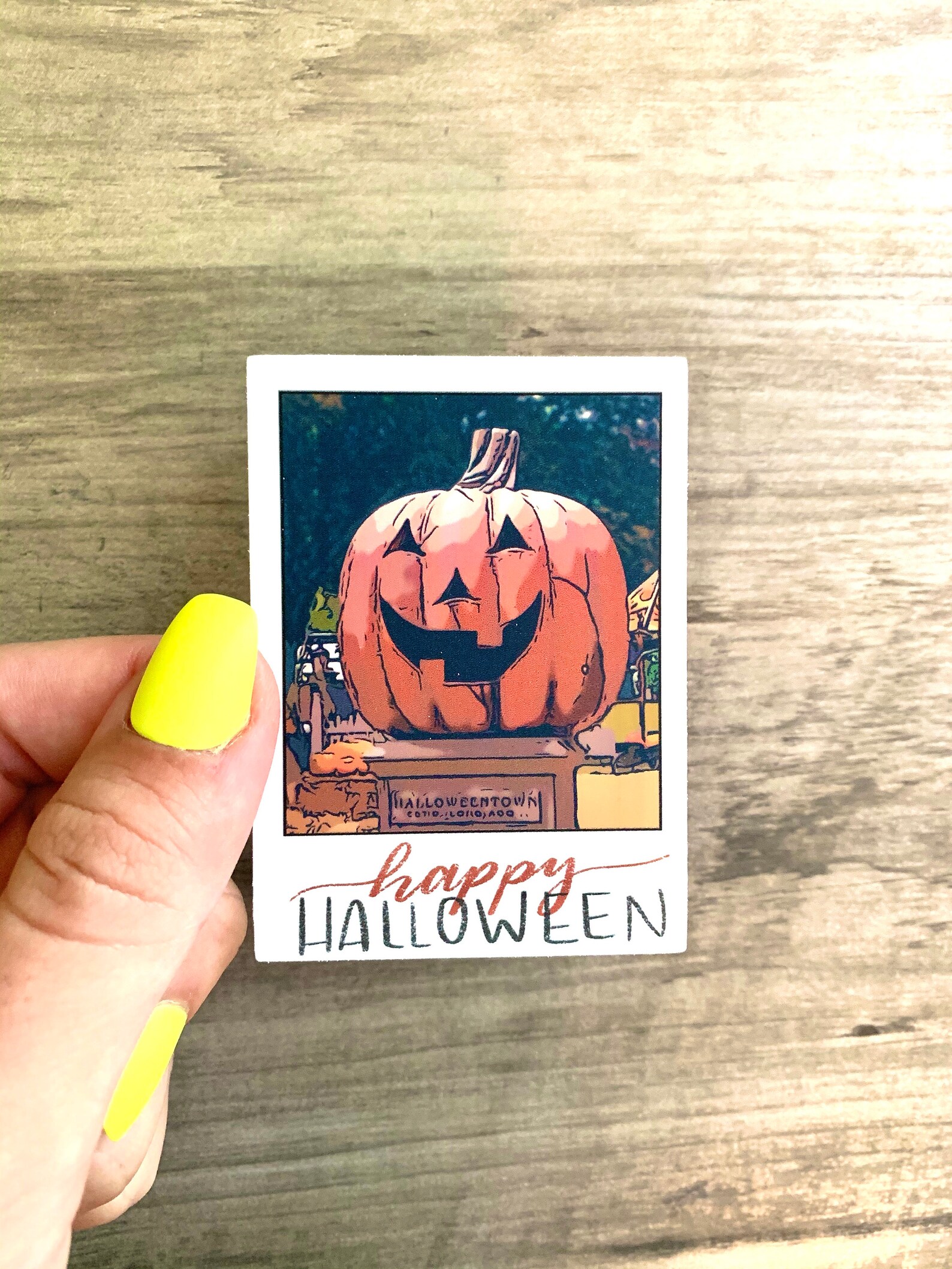 Halloween Sticker Halloweentown Polaroid Vinyl Sticker - Etsy