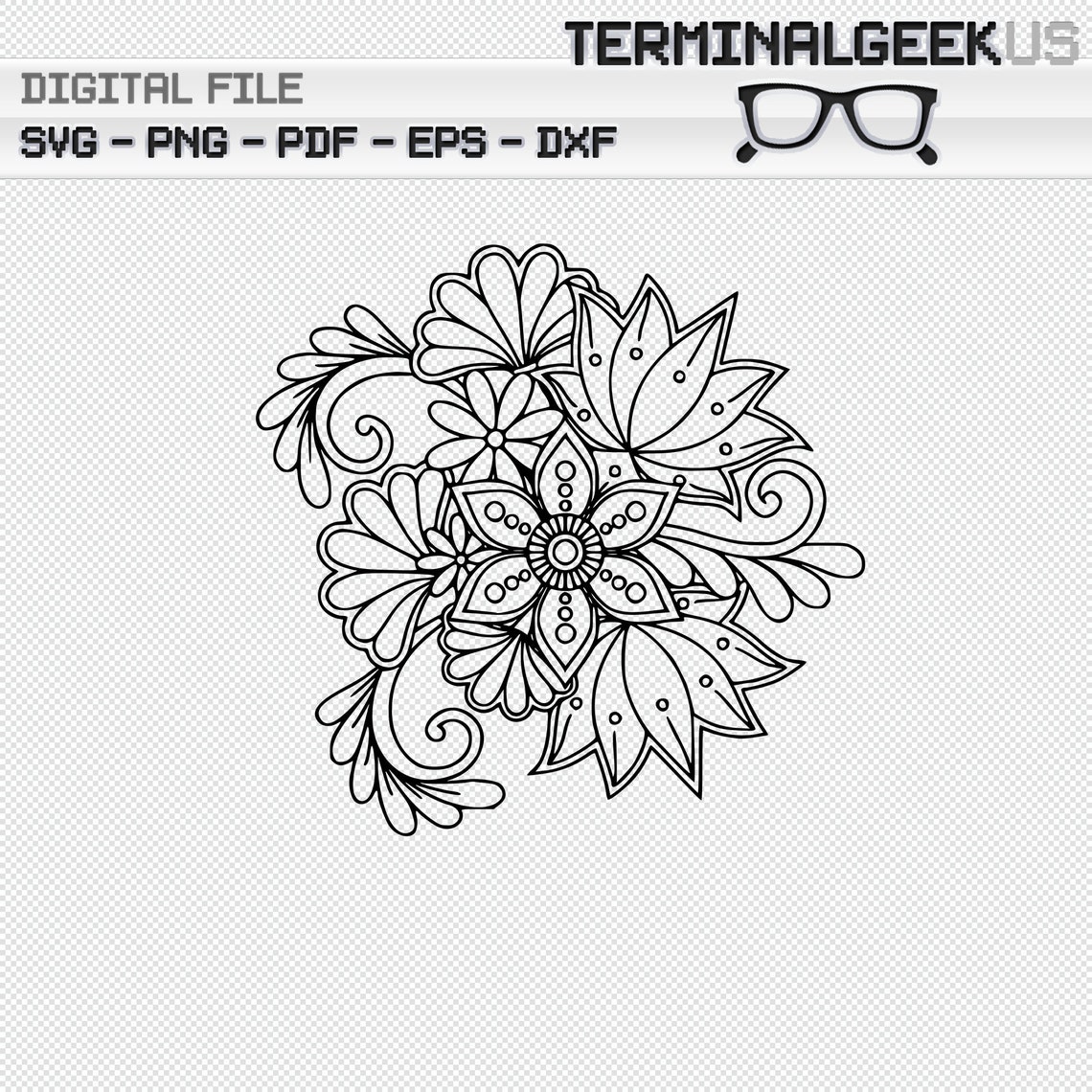 Flowers SVG PNG JPG Eps Pdf Dxf Cricut Silhoutte Adult - Etsy