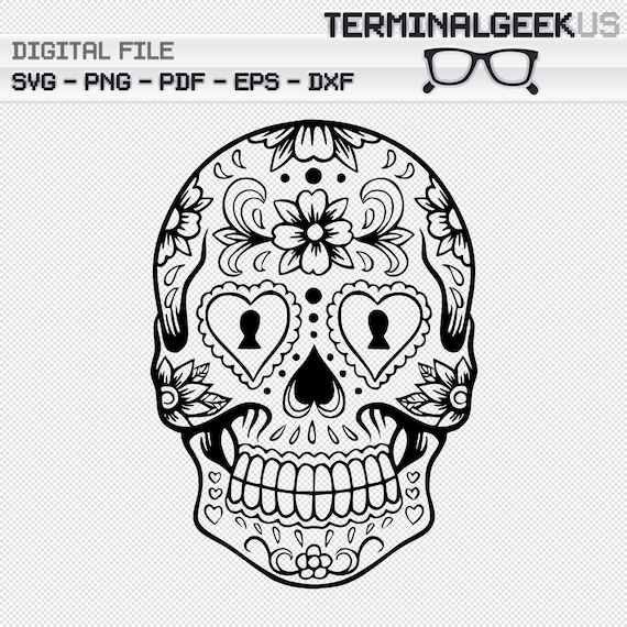 Skull With Keyhole Svg Png Eps Dxf Pdf Cricut Silhoutte | Etsy