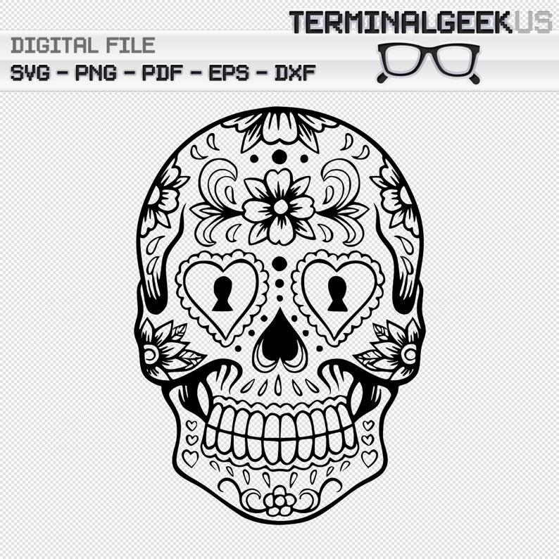 Skull With Keyhole Svg Png Eps Dxf Pdf Cricut Silhoutte - Etsy