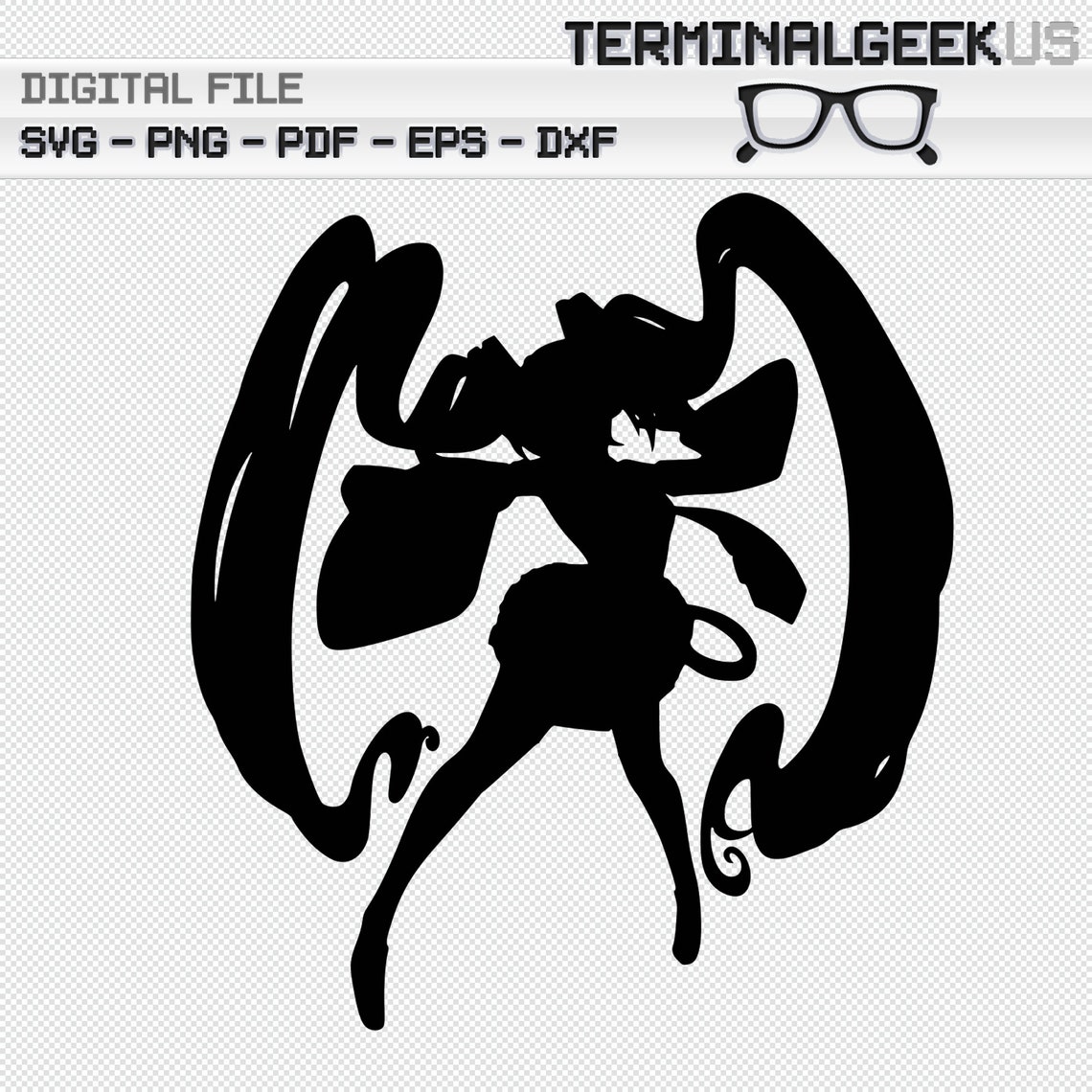 Hatsune Miku Anime Japan SVG DFX JPG Cricut Silhoutte Cut File - Etsy