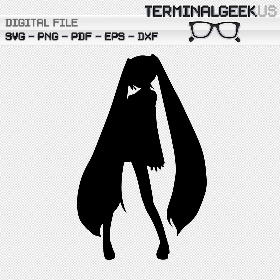 Hatsune Miku Anime Japan SVG DFX JPG Cricut Silhoutte Cut File - Etsy