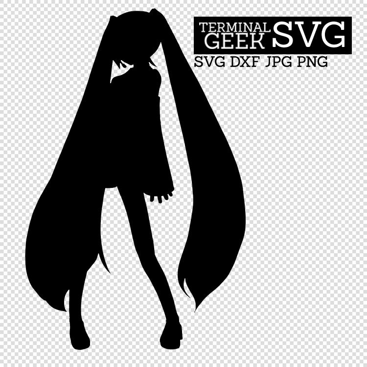 Hatsune Miku Anime Japan SVG DFX JPG Cricut Silhoutte Cut File | Etsy