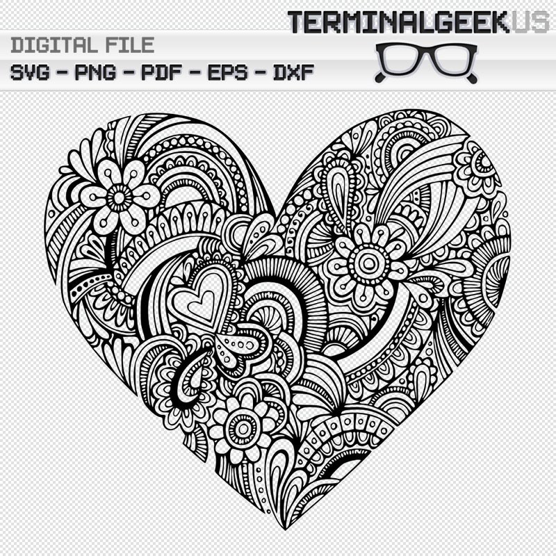 Zentangle Svg - Etsy