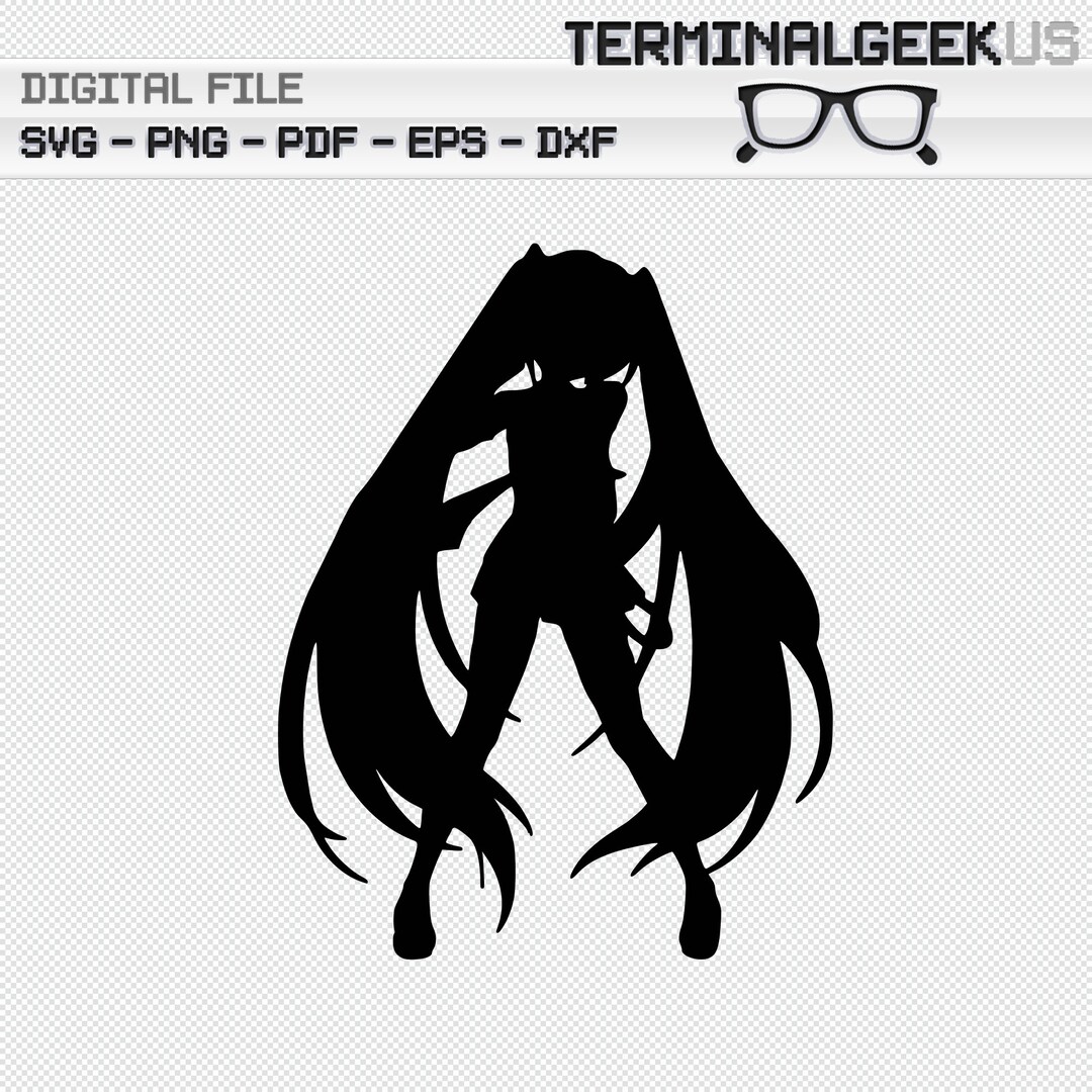 Hatsune Miku Anime Japan SVG DFX JPG Cricut Cut File - Etsy