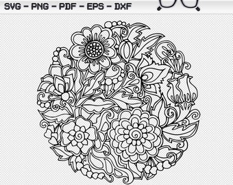 Flowers SVG PNG JPG Eps Pdf Dxf Cricut Silhoutte Adult | Etsy Canada