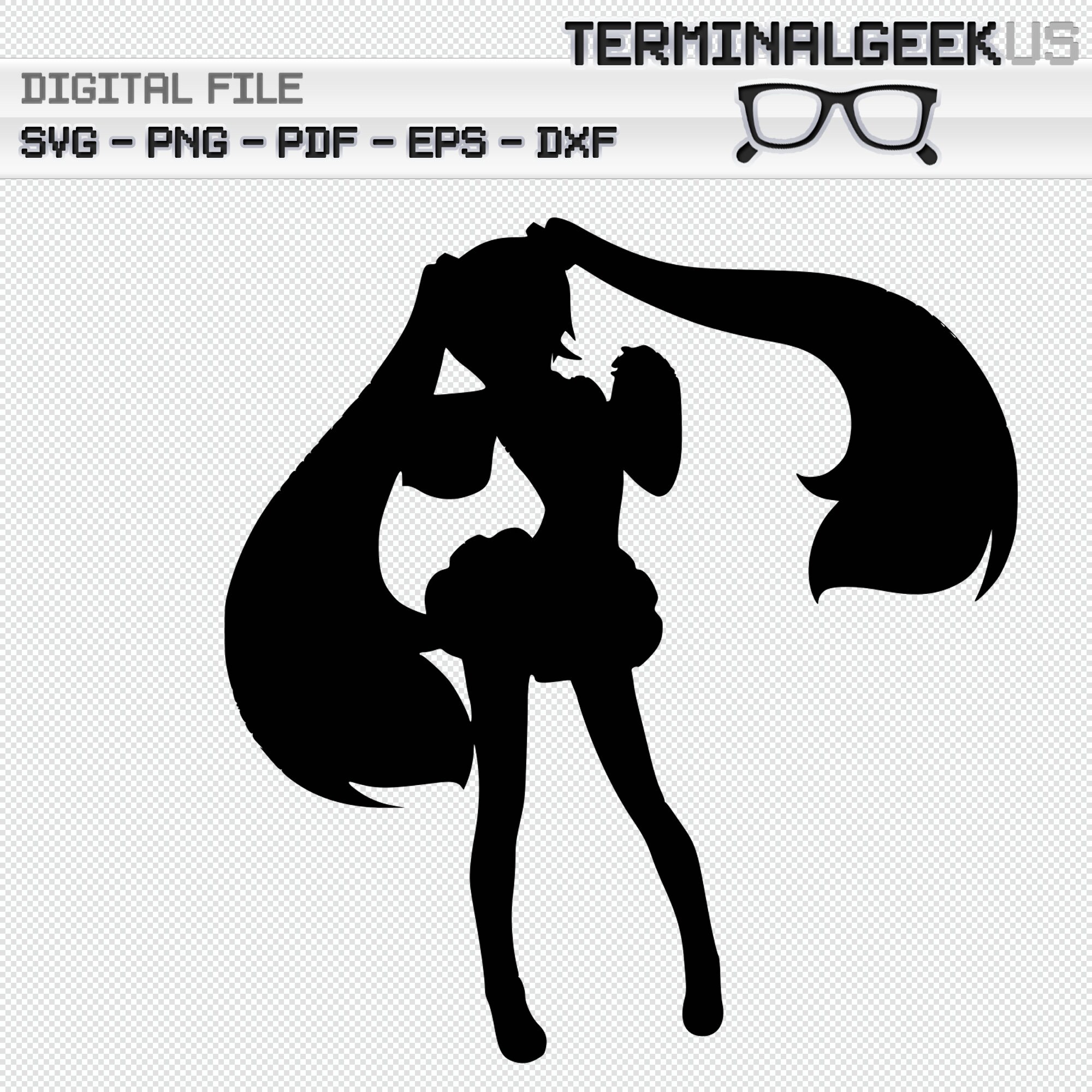 Hatsune Miku Anime Japan SVG DFX JPG Cricut Silhoutte Cut File - Etsy UK