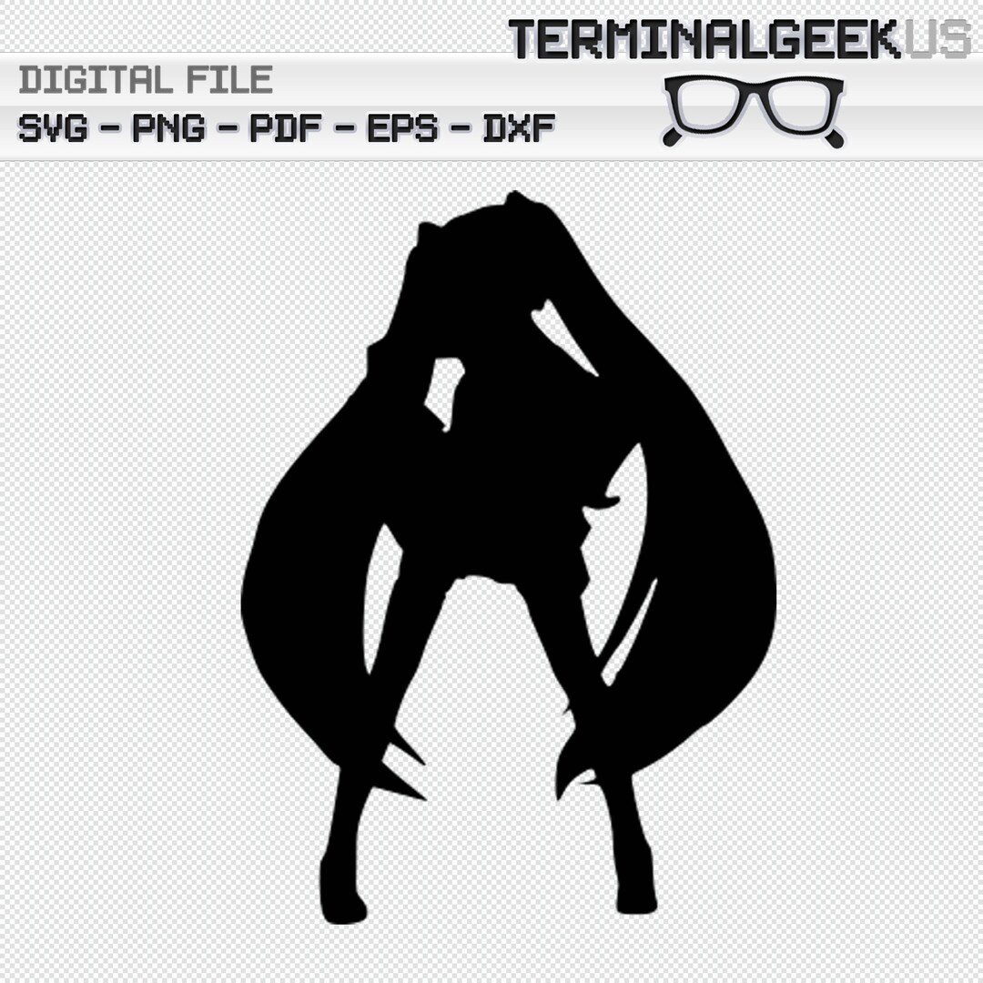Hatsune Miku Anime Japón SVG DFX JPG Cricut Archivo de corte - Etsy España