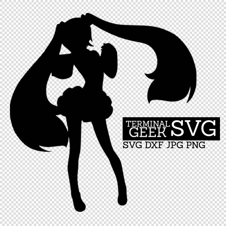 Hatsune Miku Anime Japan SVG DFX JPG Cricut Silhoutte Cut File | Etsy