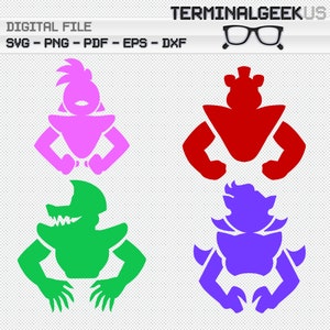 Five Nights at Freddy's Security Breach Character Logos (4 Individual ...