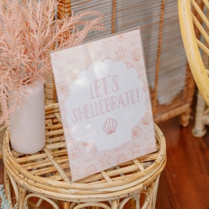 Let's Shellebrate Sign | Beach Babe Birthday | Shell Birthday ...