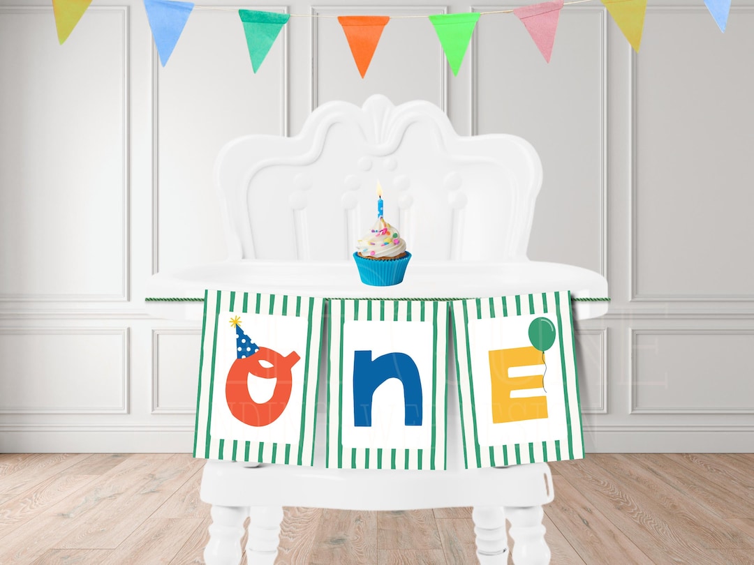 One is Fun Birthday Banner | It's Fun to Be One | Colorful Birthday ...