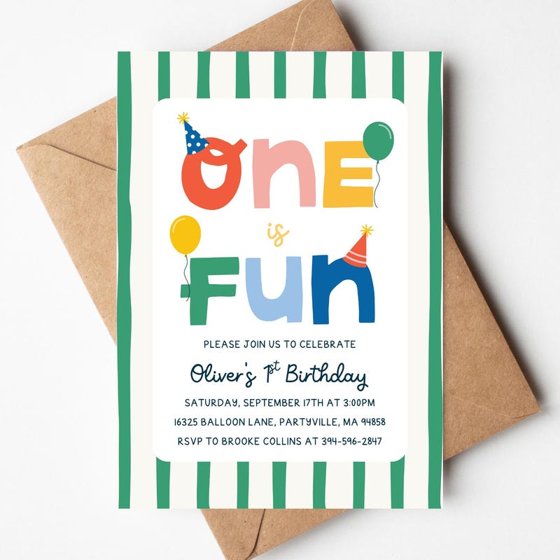 Its Fun Being One Invite - Etsy