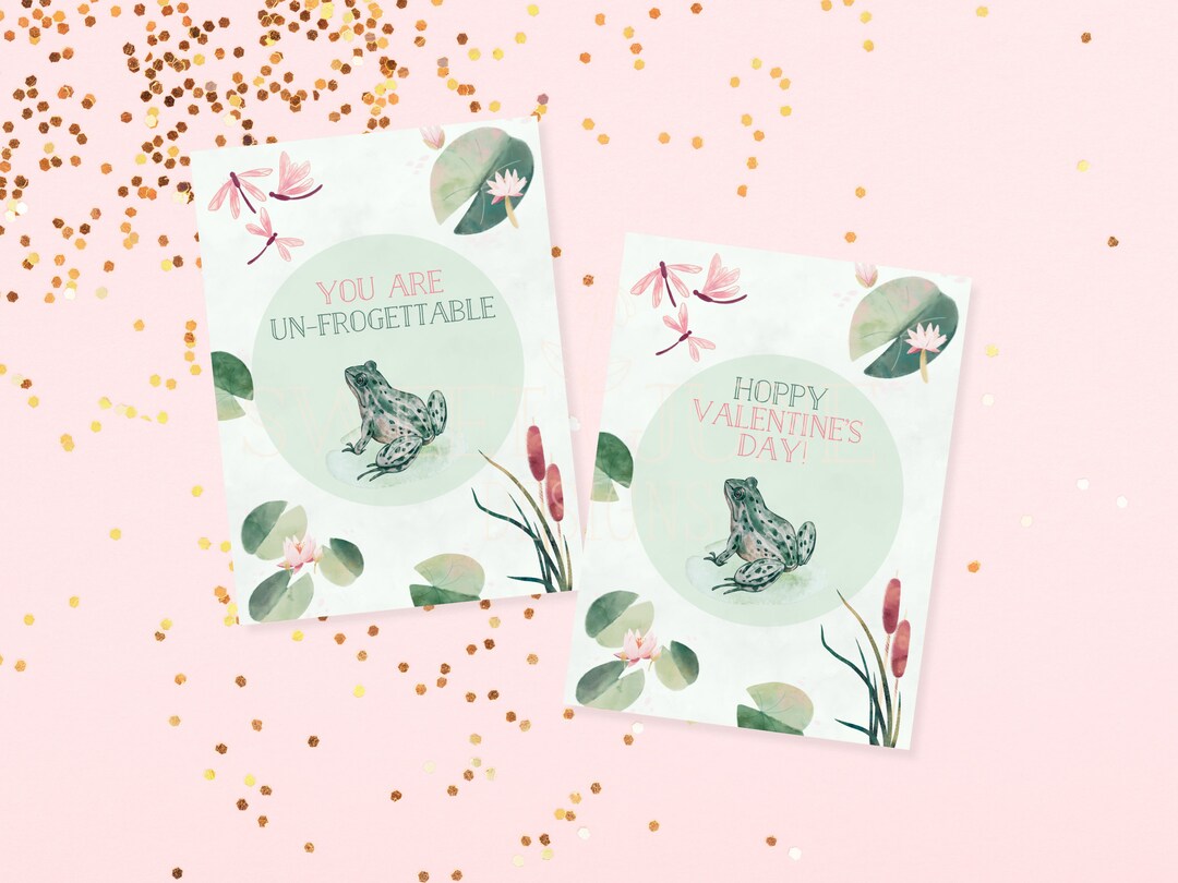 Frog Valentines Day Cards | School Valentine | Kids Valentines Cards ...