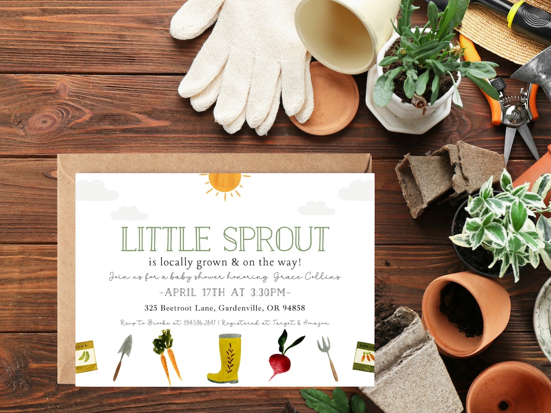 Locally Grown Baby Shower Invitation | Farmers Market Baby Shower ...