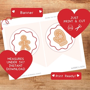 Gingerbread Banner | Christmas Banner Garland | Gingerbread House ...