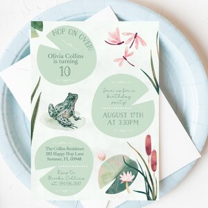 Frog Birthday Invitation | Printable | Frog Birthday Party | Swamp ...
