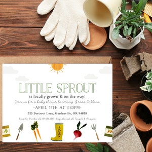 Little Sprout Banner | Little Sprout Baby Shower | Garden Party ...