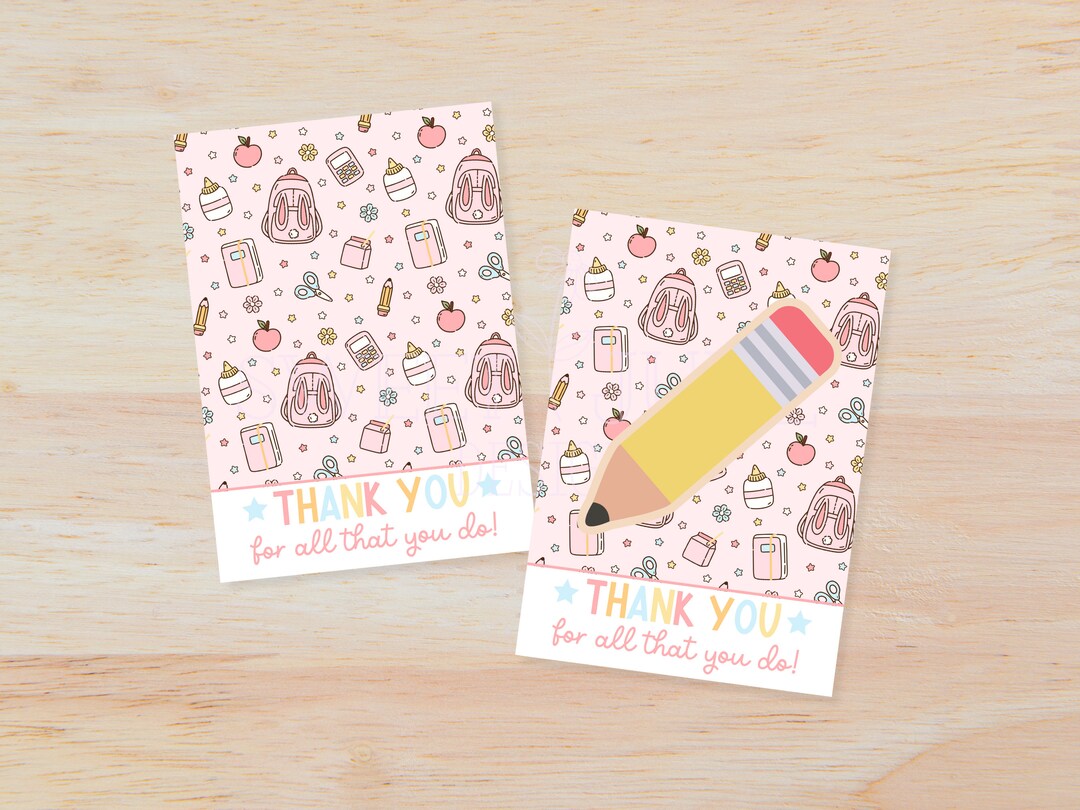 Pastel Cookie Card | Teacher Appreciation | Teacher Thank You | Teacher ...