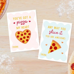 Pizza Valentines Day Cards | School Valentine | Kids Valentines Cards ...