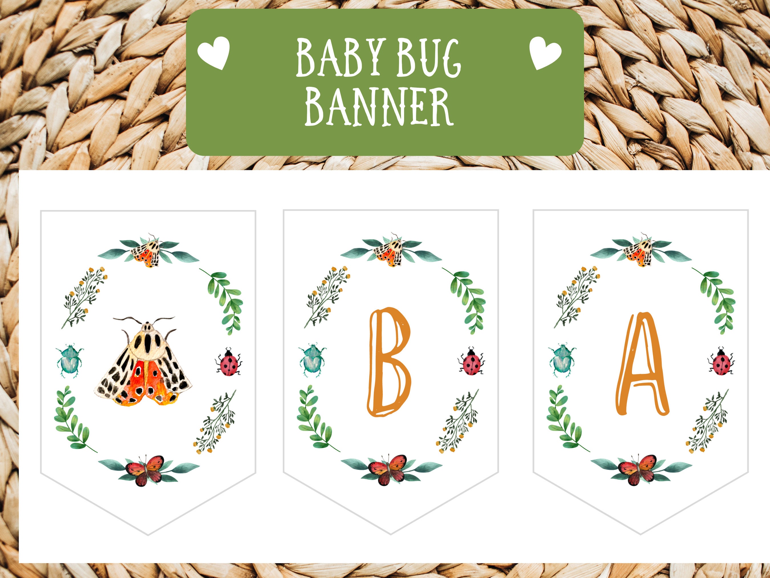 Baby Bug Banner Bug Baby Shower Bug Birthday Bug Party | Etsy