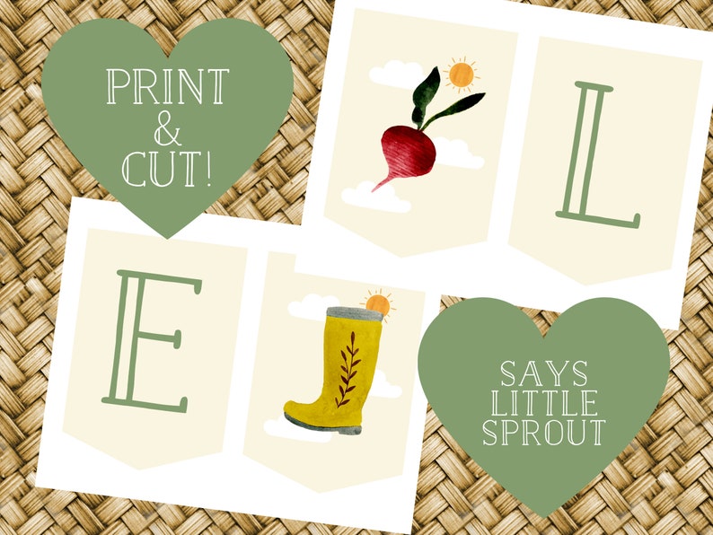 Little Sprout Banner Little Sprout Baby Shower Garden - Etsy