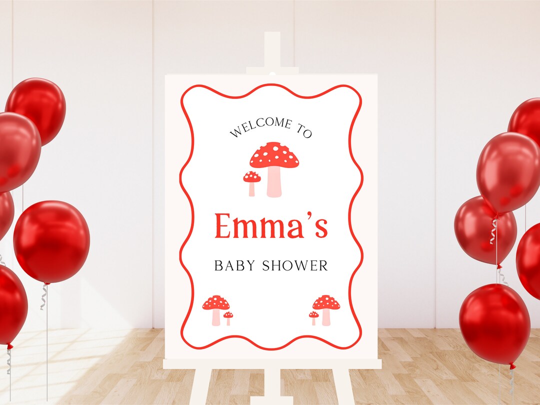 Mushroom Welcome Sign | Mushroom Party | Mushroom Birthday | Mushroom ...