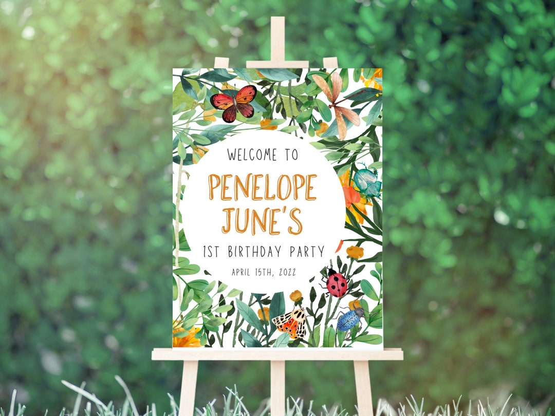 Bug Welcome Sign | Bug Baby Shower | Bug Birthday | Bug Party | Insect ...