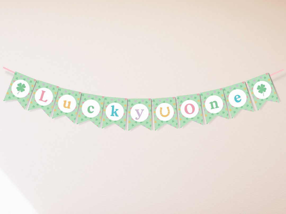Lucky One First Birthday Banner | St Patricks Day Birthday | Lucky One ...