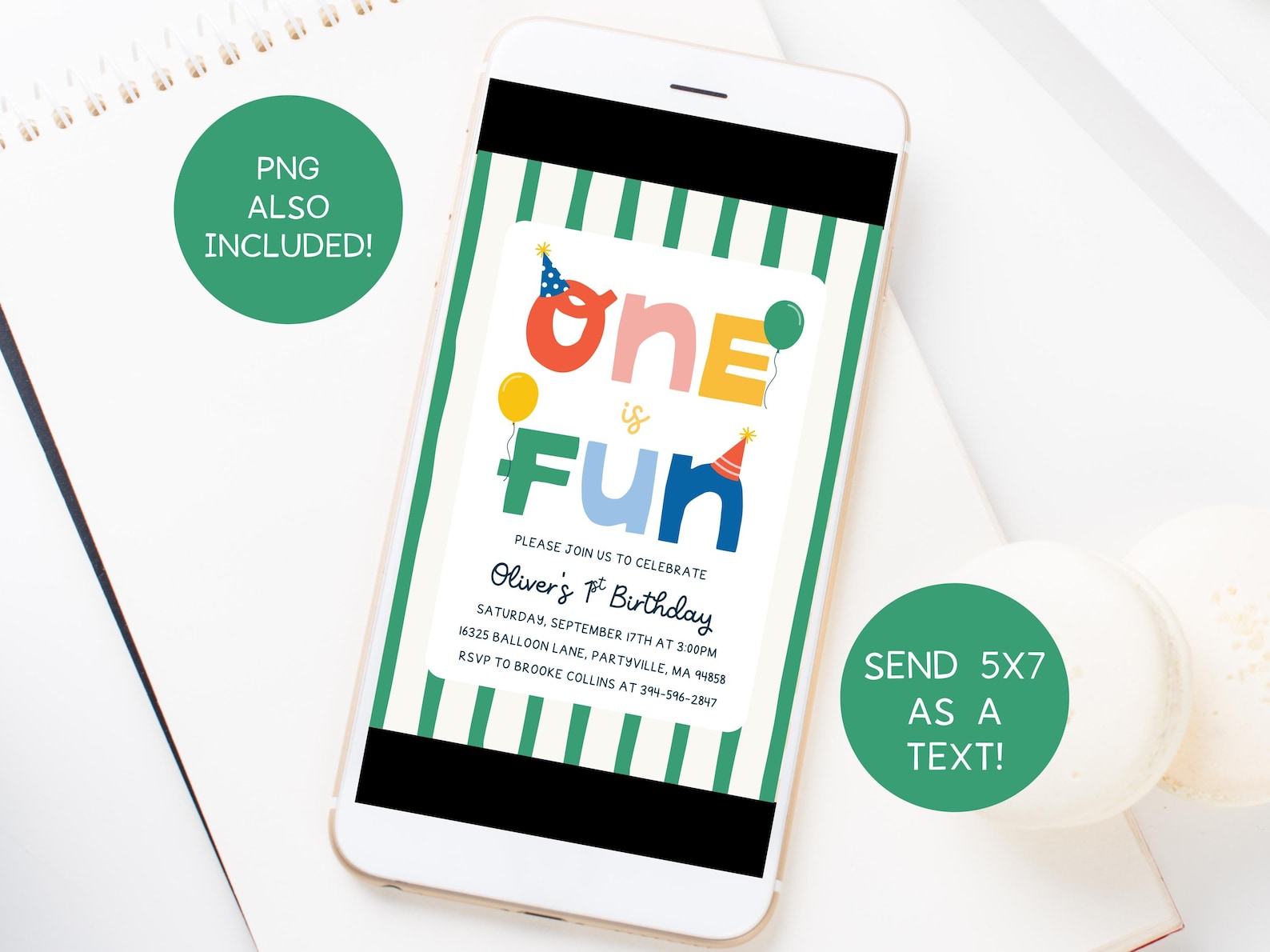 One is Fun Birthday Invitation | It's Fun to Be One | Colorful Birthday ...