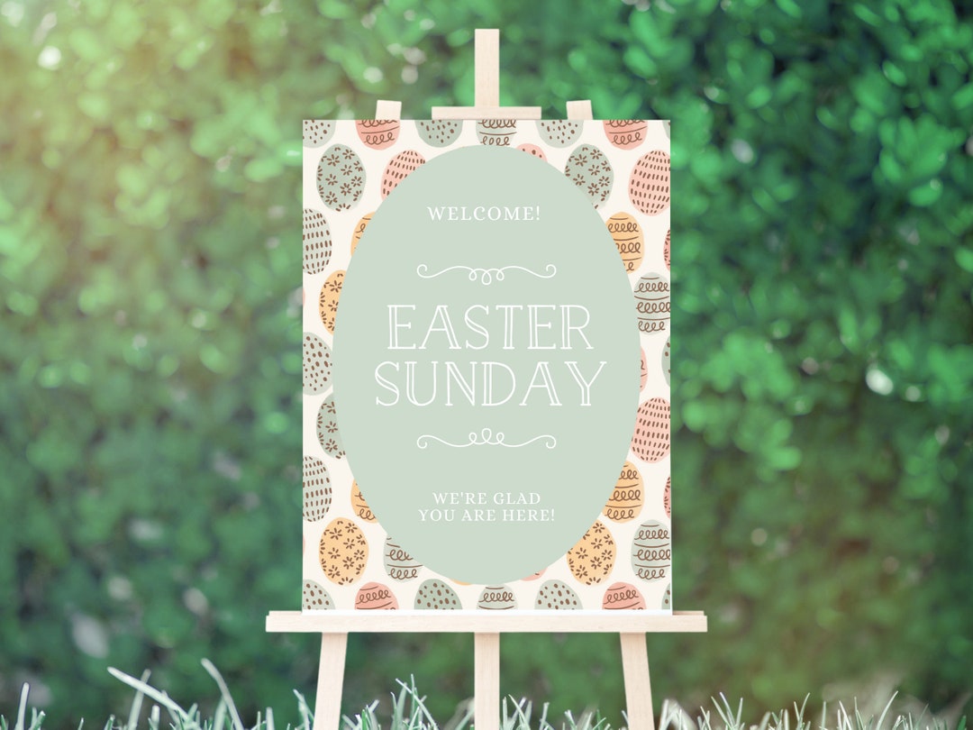 Easter Welcome Sign Easter Egg Hunt Easter Dinner Easter Brunch Easter ...