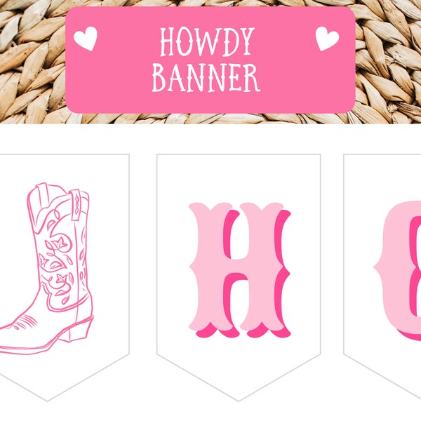 Howdy Pink Printable - Etsy
