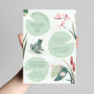 Frog Birthday Invitation | Printable | Frog Birthday Party | Swamp ...