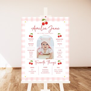 Cherry Drinks Sign | Cherry Sweet | Sweet One Birthday | Cherry Cute ...