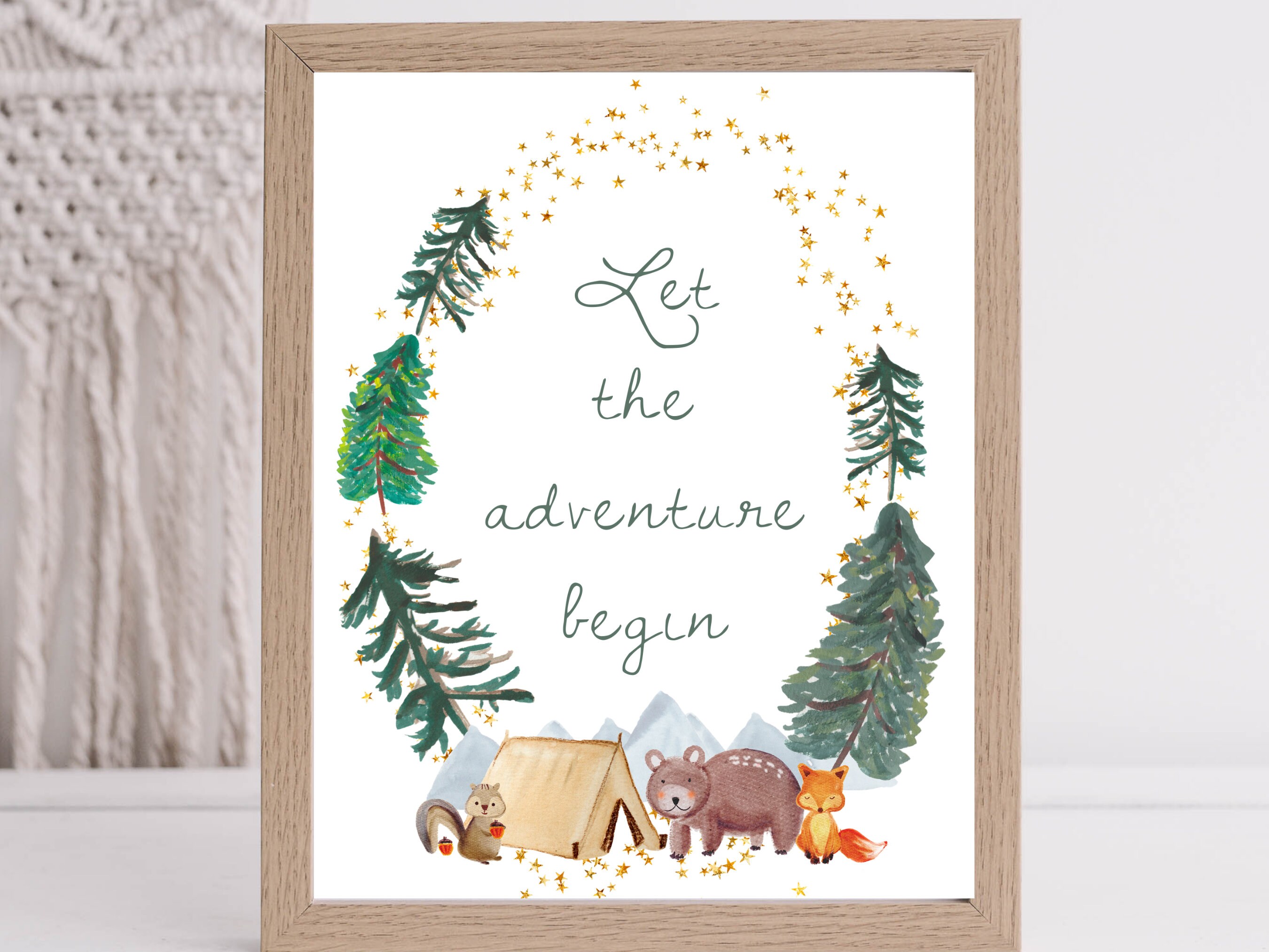 Camping Thank You Favor Tags Printable Thank You Tags | Etsy