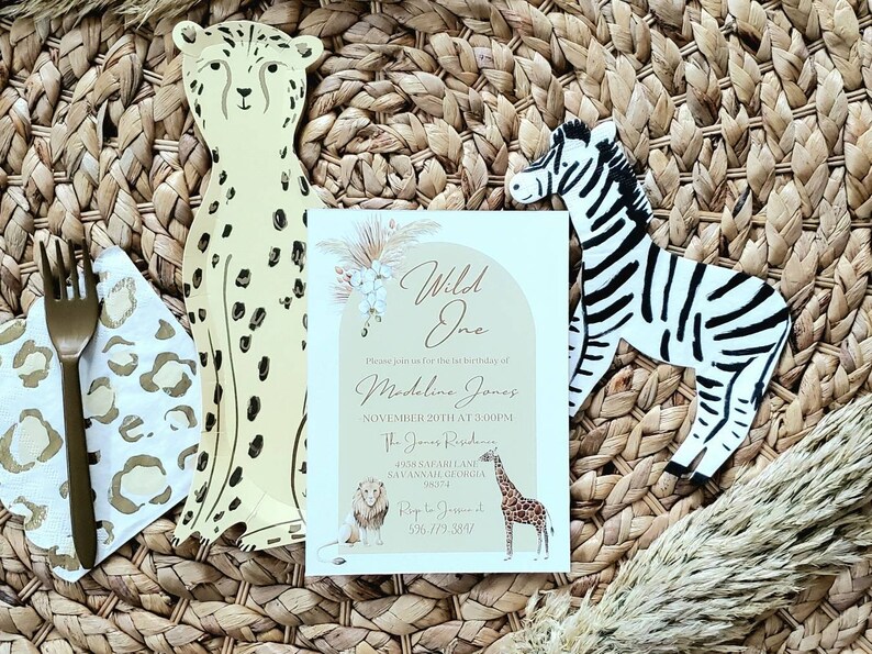 Boho Safari Oh Baby Banner Printable Wild One Neutral - Etsy